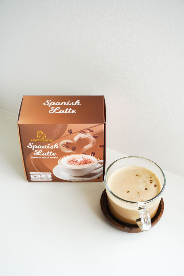 Lactaglow Spanish Latte - Premium Decaf Coffee (Lactation/ Breastfeedi ...
