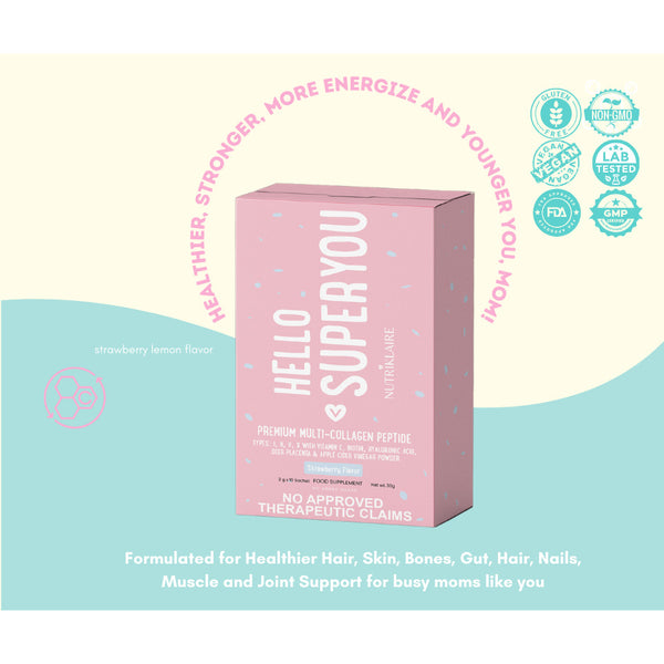Hello, Superyou Collagen Peptide with Biotin, Vitamin C, Hyaluronic Ac ...
